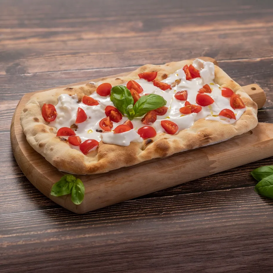 Pinsa burrata, pomodorini e basilico| Mulino Bianco